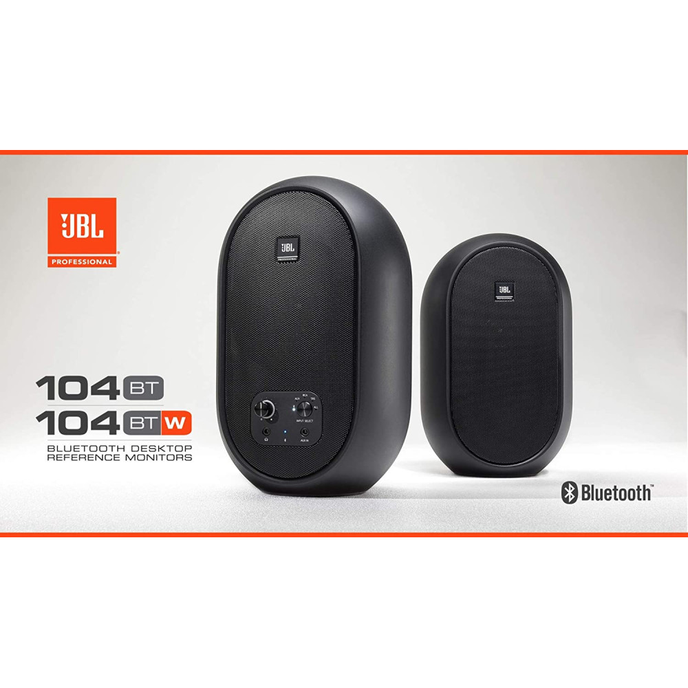 JBL - 104 BT, Enceintes de monitoring compacts avec Bluetooth, 2*30W/ 4 ...