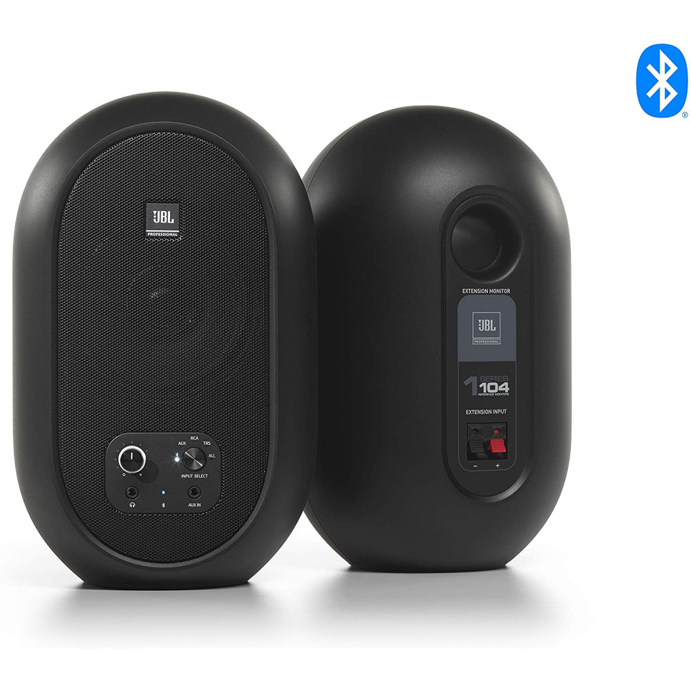 JBL - 104 BT, Enceintes de monitoring compacts avec Bluetooth, 2*30W/ 4 ...